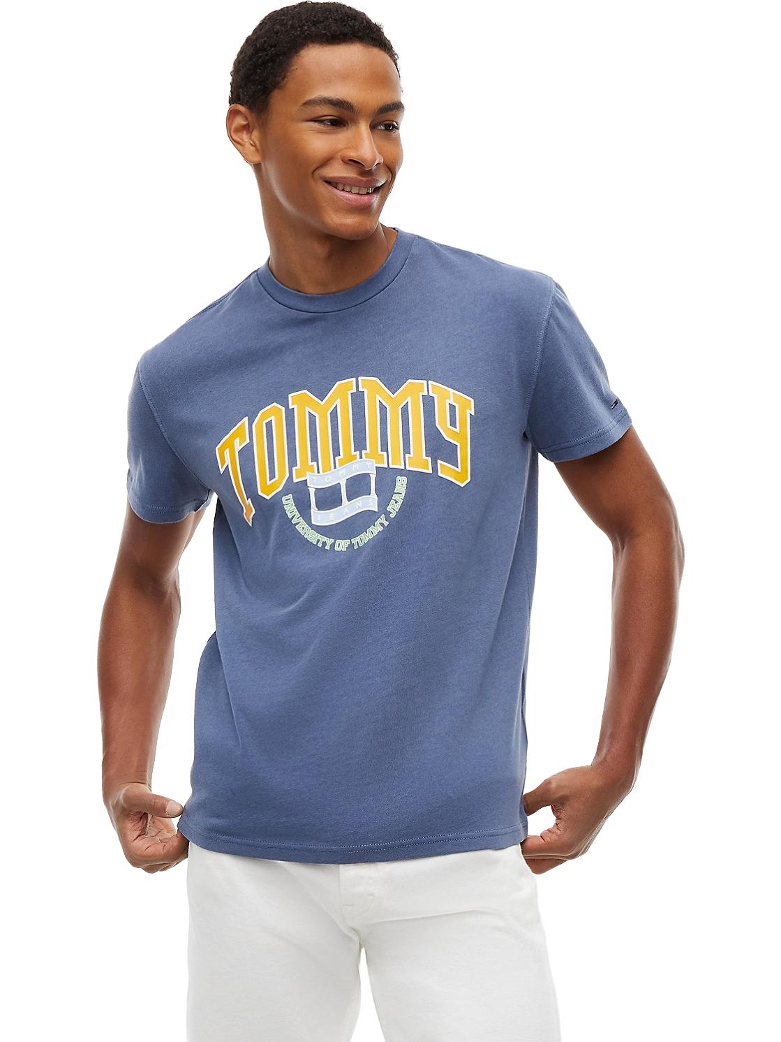 TOMMY HILFIGER men's tommy jeans varsity logo t-shirt -